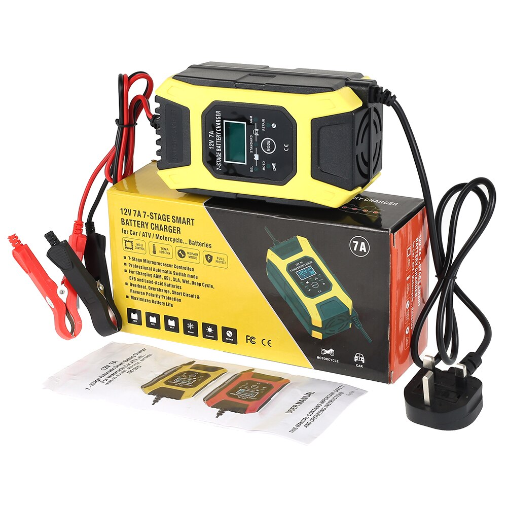 12V Car Battery Charger 7A 7 Stage Car Motorcycles... – Vicedeal