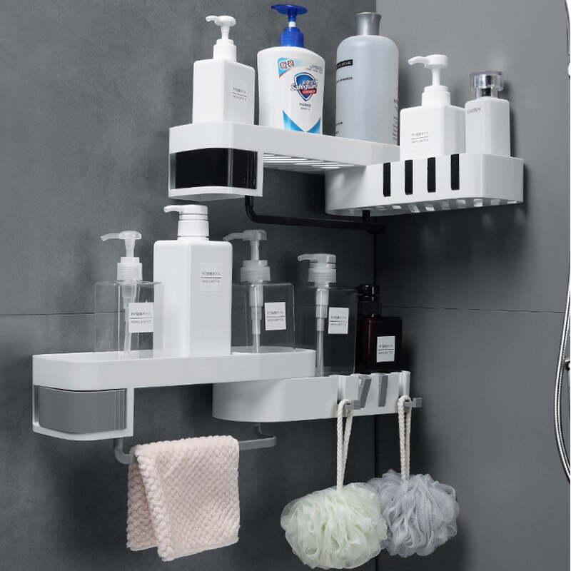 Badeværelse rack hylde vægmonteret shampoo holder ... – Vicedeal