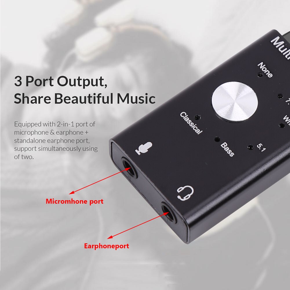 Type-C/USB External Sound Adapter 7.1 5.1 Channel ... – Vicedeal