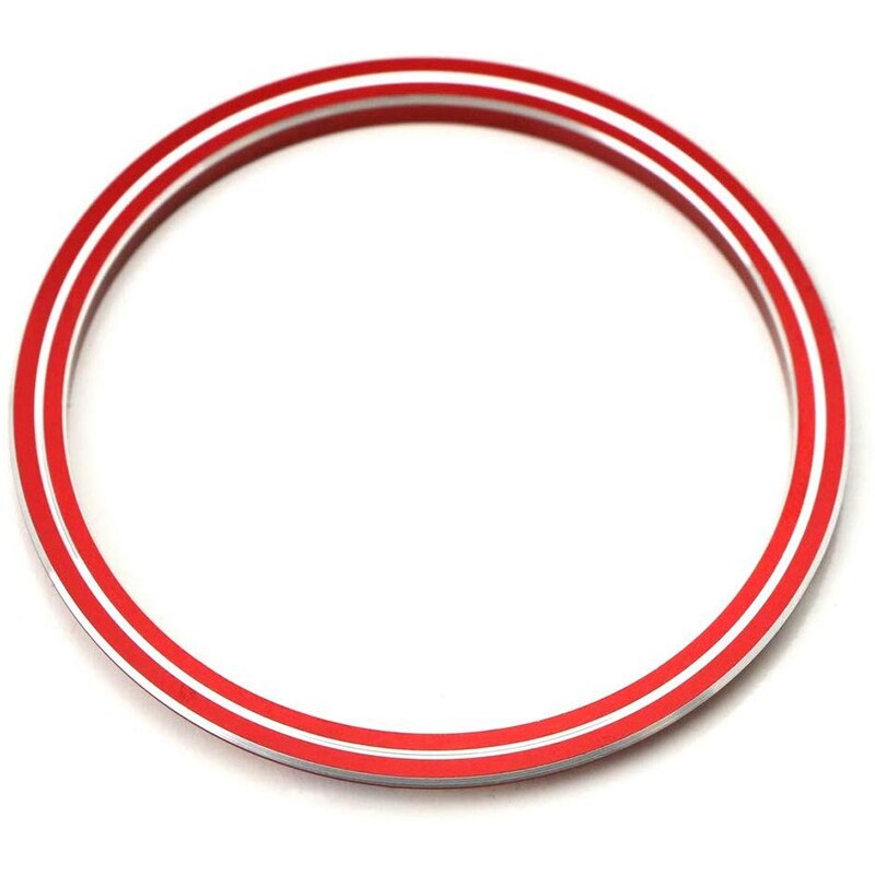 3Pc Red AC Control Outer Ring Covers for Subaru WR... – Grandado