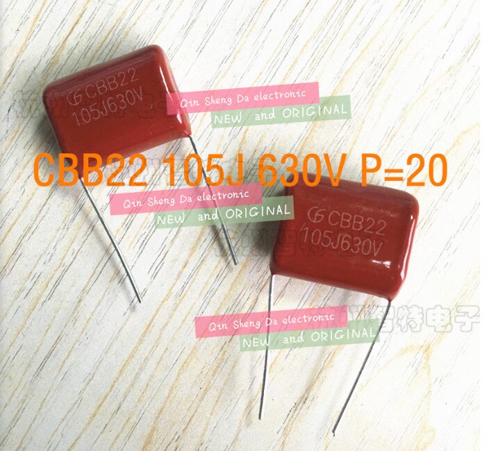 100 PCS/lot CBB capacitor 630V105 P=20mm CBB22 105... – Grandado