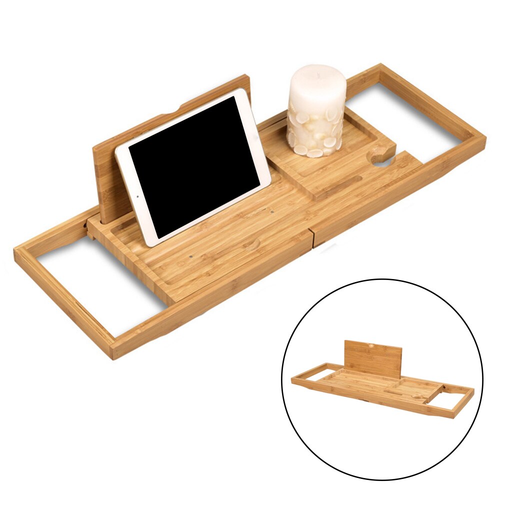 Wooden Bath Caddy Tray Extendable Bathtub Bridge B... – Grandado