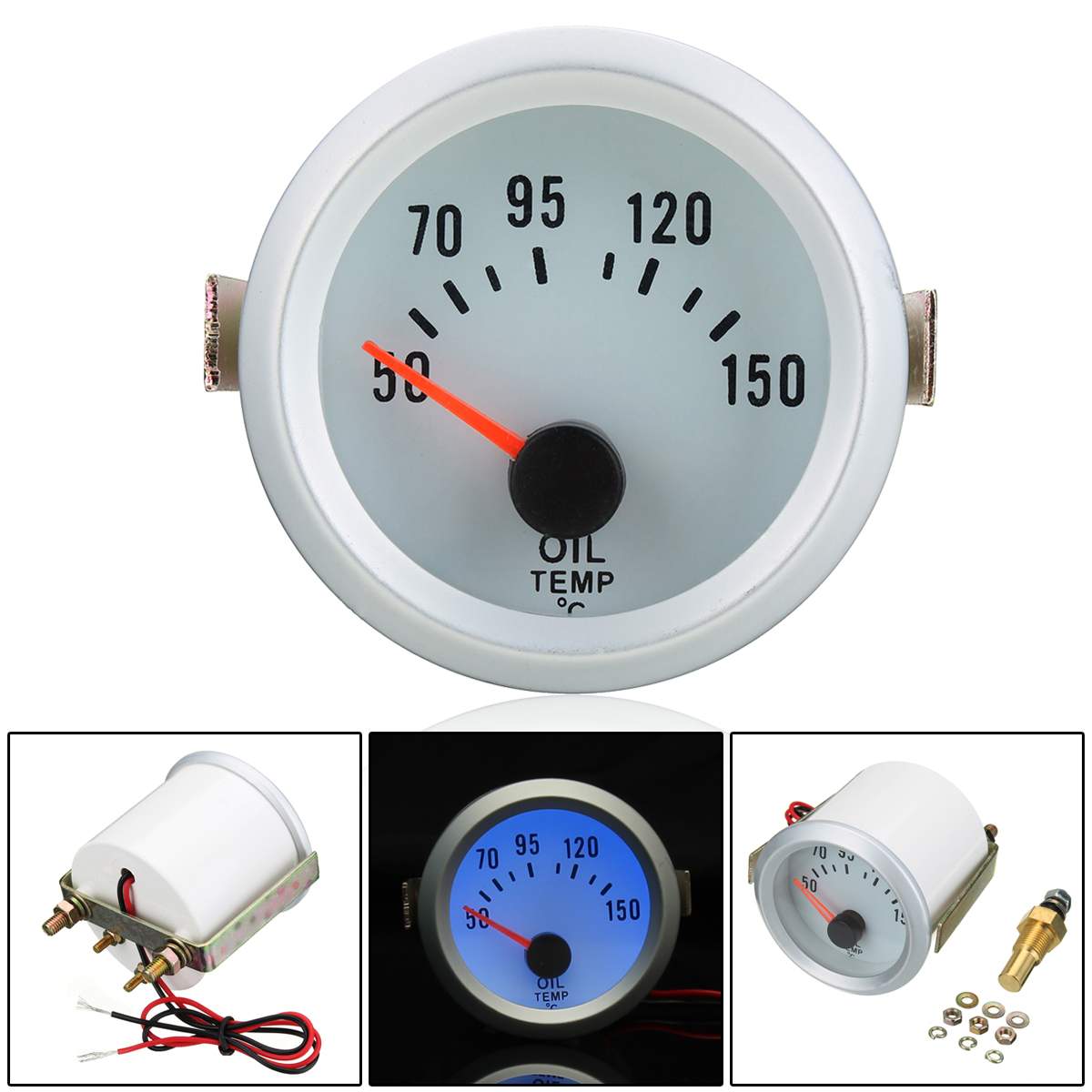 2 "52Mm Elektrische Olietemperatuurmeter 20-150 Gr... – Vicedeal