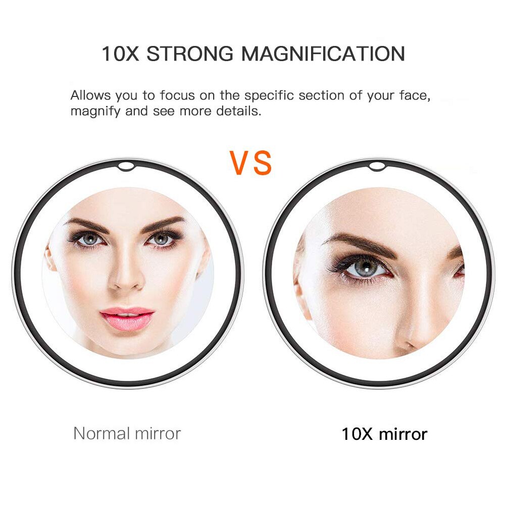 7 inch Makeup Mirror with Lights 10X Magnification... – Grandado 7 inch Makeup Mirror with Lights 10X Magnification... – Grandado