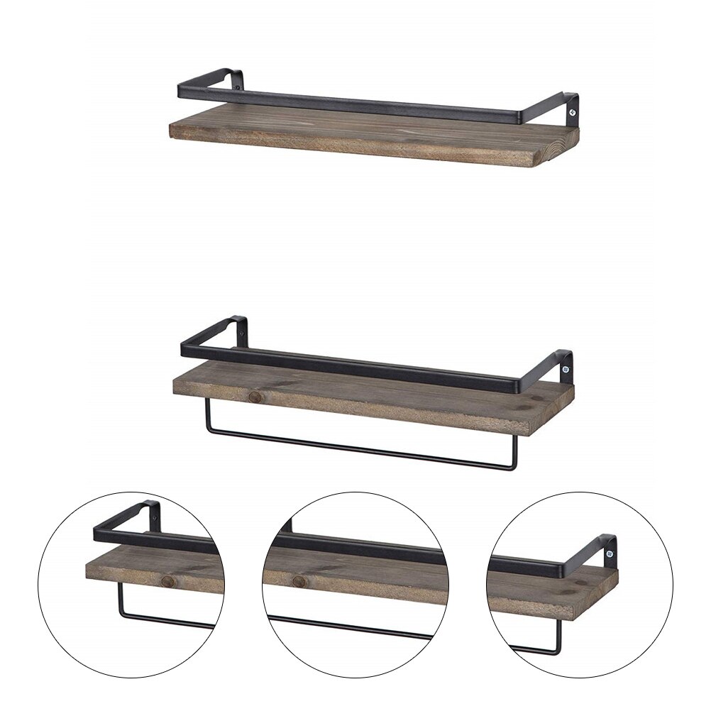 Rustieke Drijvende Muur Planken Decoratieve Opslag... – Vicedeal