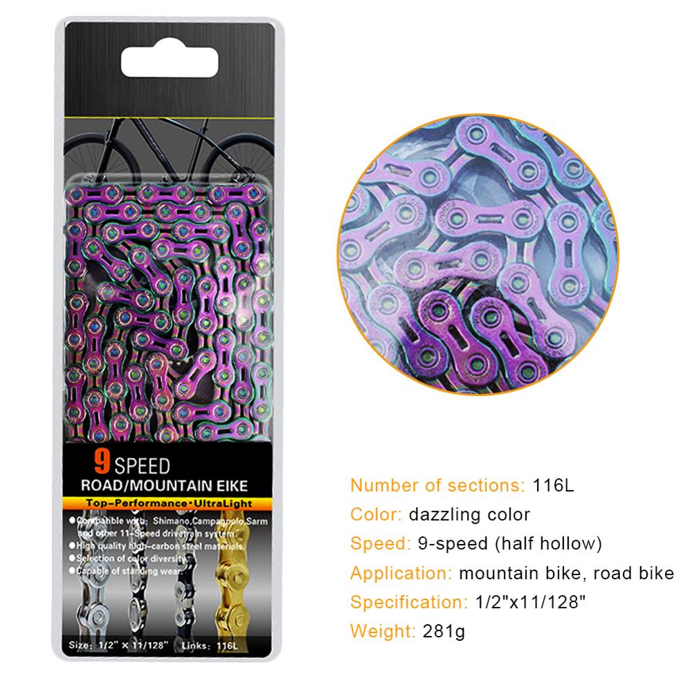 Sports 9 10 Speed Bicycle Chain Half Hollow Bike C... – Grandado