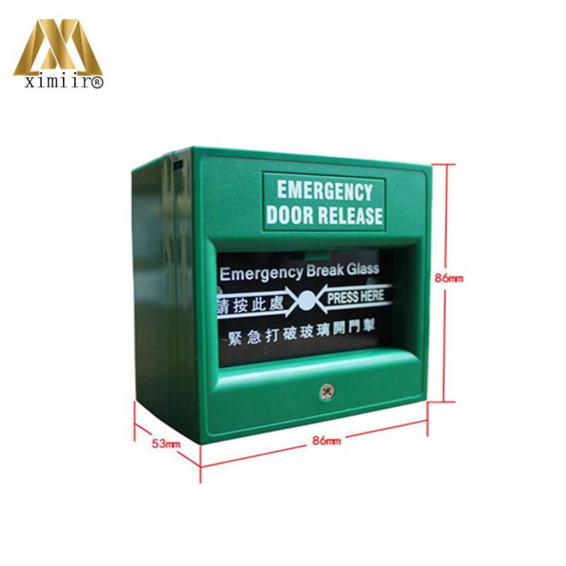 Emergency switch exit button door release glass br... – Grandado