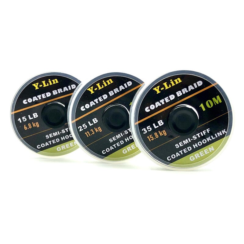 10m Carp Fishing Line Hook Link Carp Coated Hookli... – Grandado