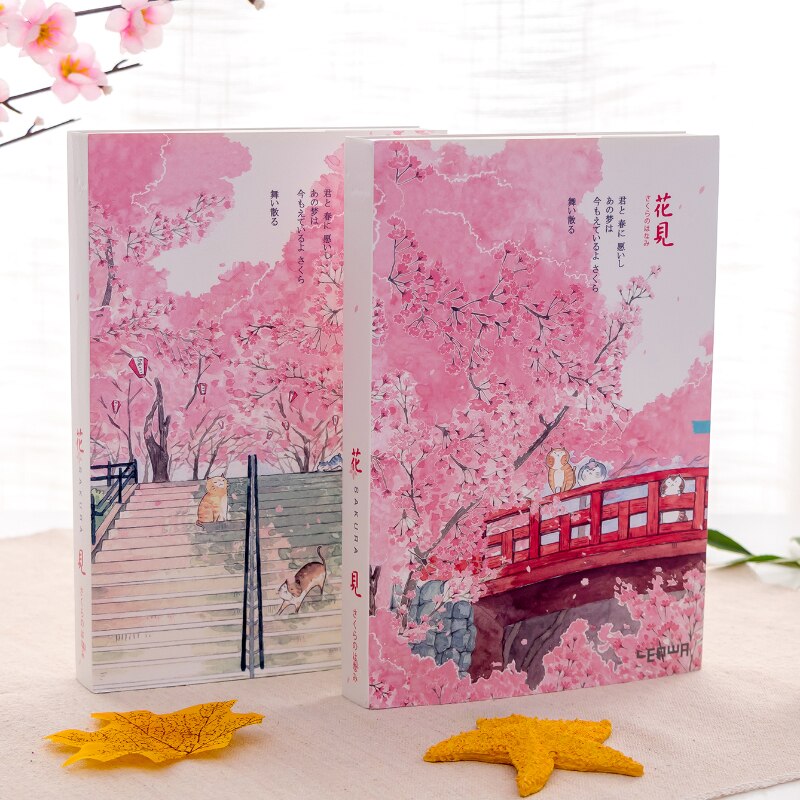 "Sakura Cat Sketchbook" Big Size Drawing Notepad K... – Grandado
