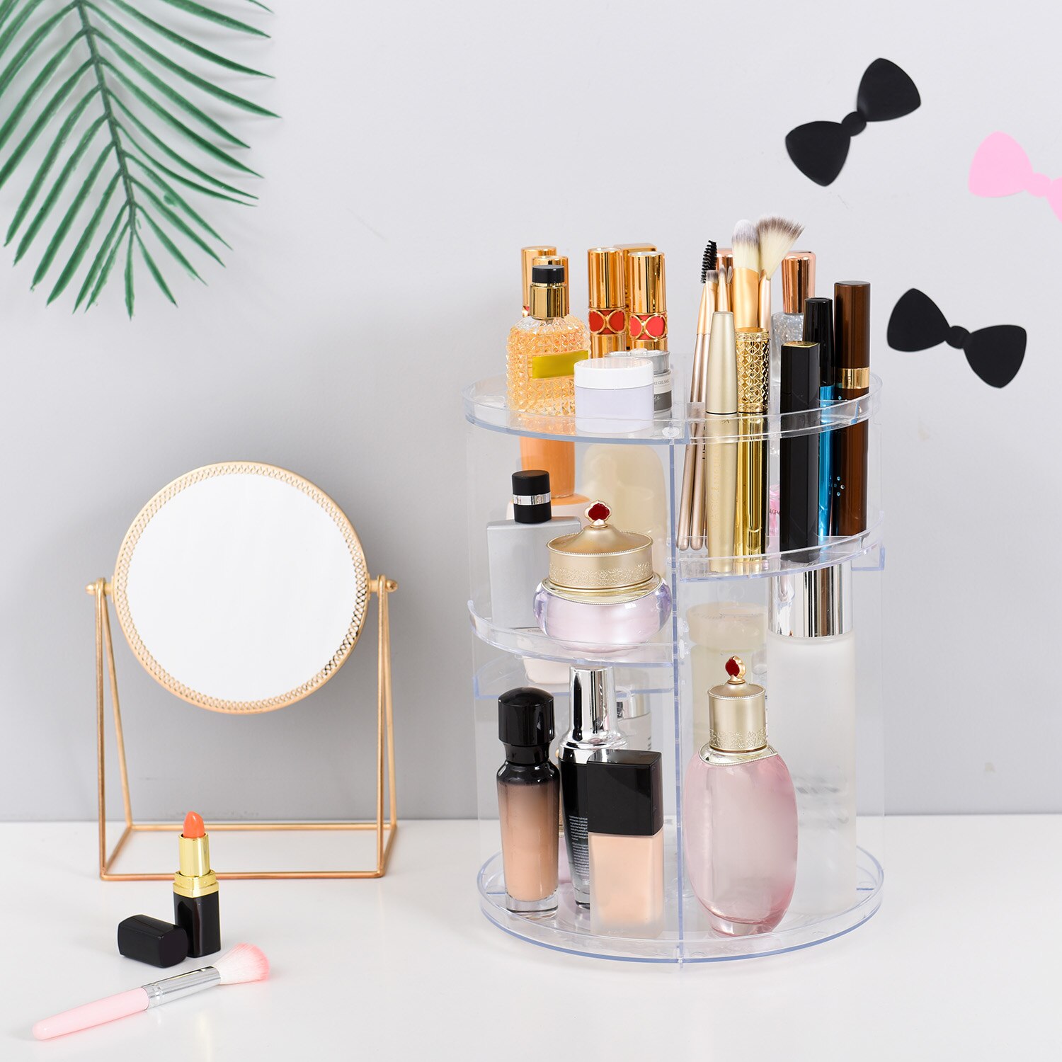 Behogar Make-Up Organizer DIY 360 Grad Dreh Klaren... – Vicedeal