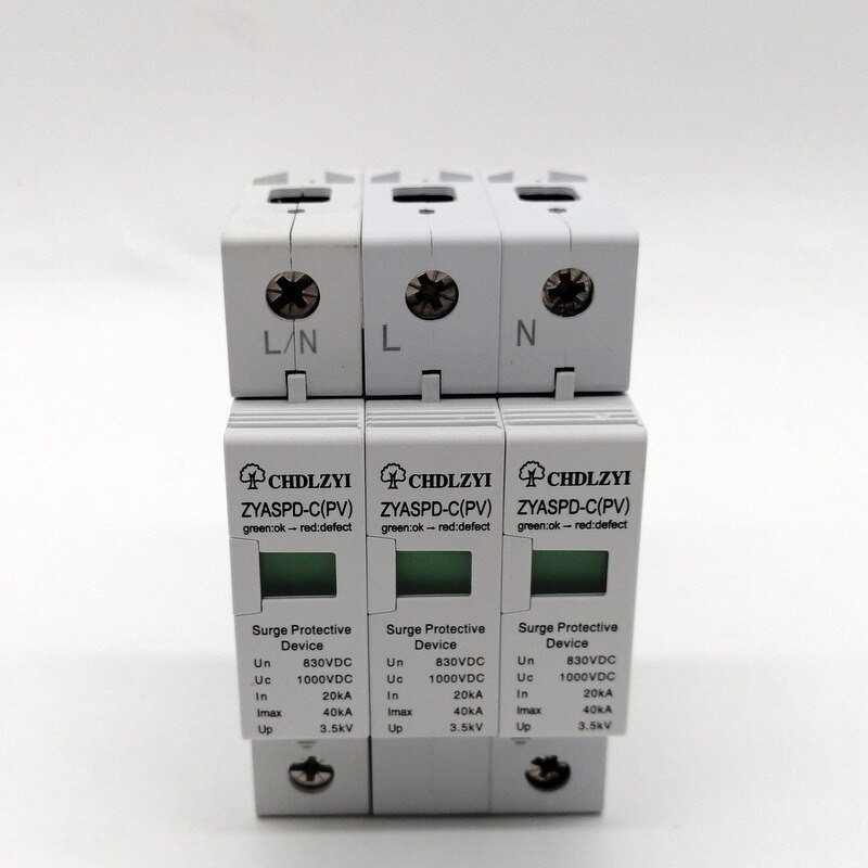PV 1000V 800V 500V 20KA~40KA 3P SPD House Surge Pr... – Grandado