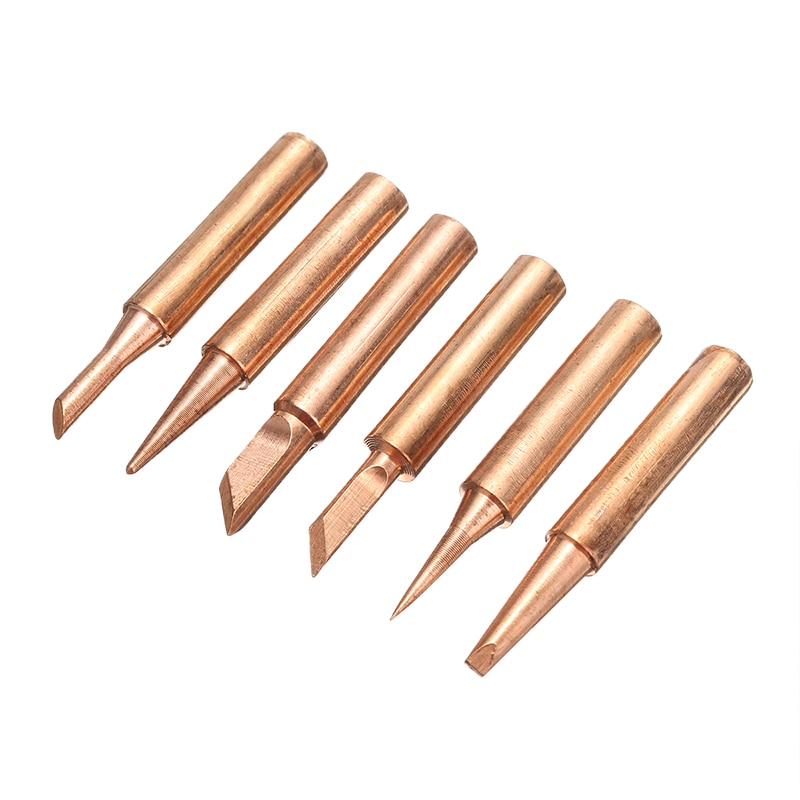 6pcs/Lot Copper Solder Iron Tip 900M-T Lead Free S... – Grandado