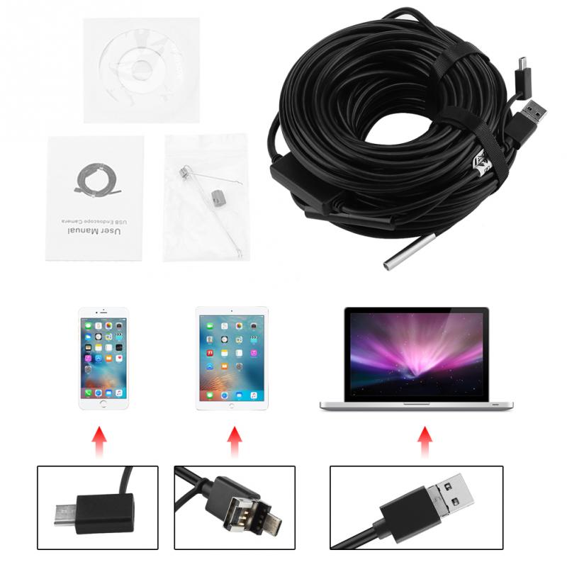 1 stk usb endoskop 20- meter 5.5mm usb endoskop me... – Grandado