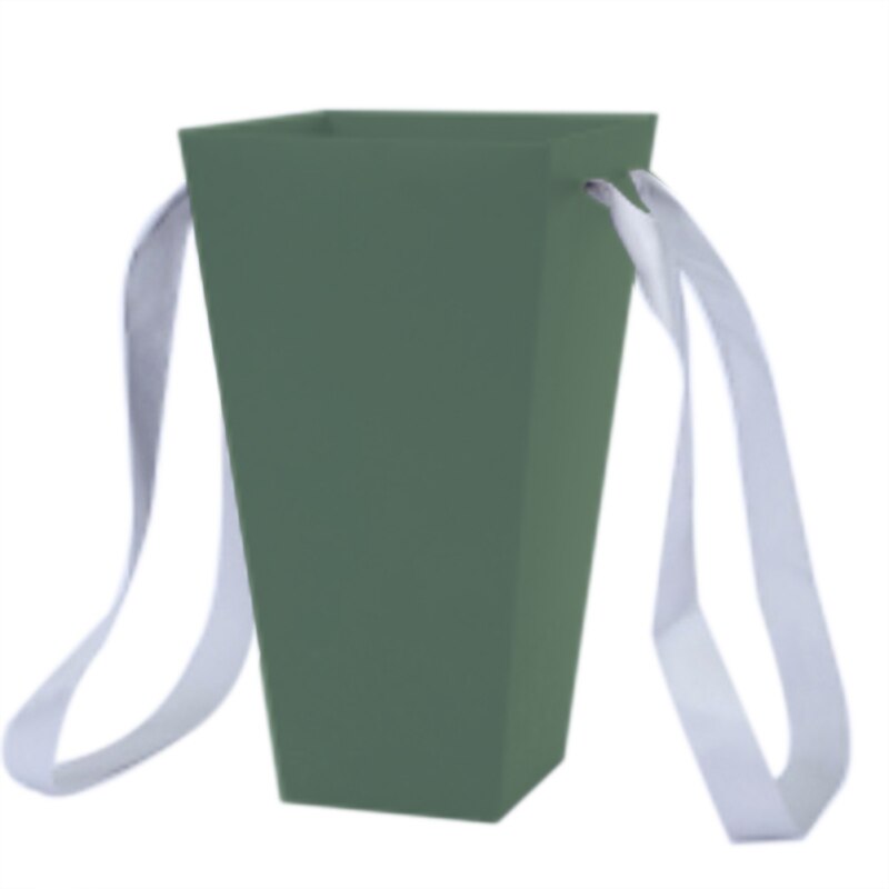 Kraft Paper Flowers Box With Handhold Hug Bucket R... – Grandado