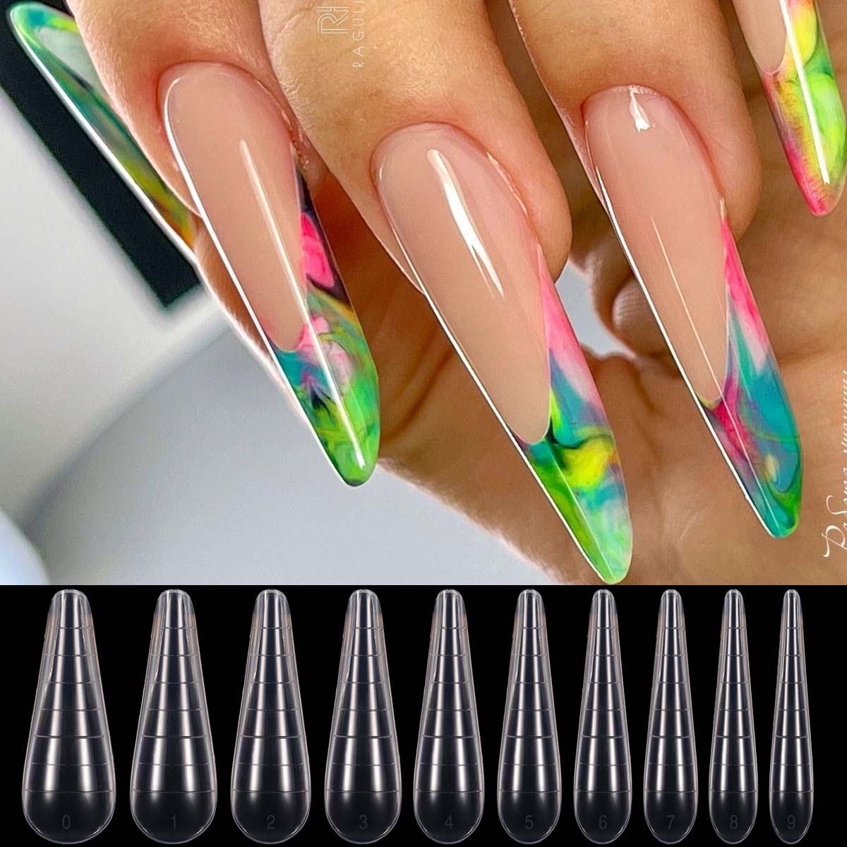 60Pcs Bag Dual Forms For Extension Russian Nails A... – Grandado