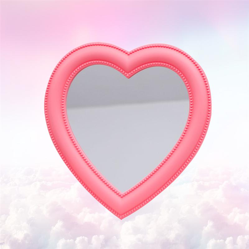 1pc Heart Shape Makeup Mirror Cosmetic Mirror Desk... – Vicedeal