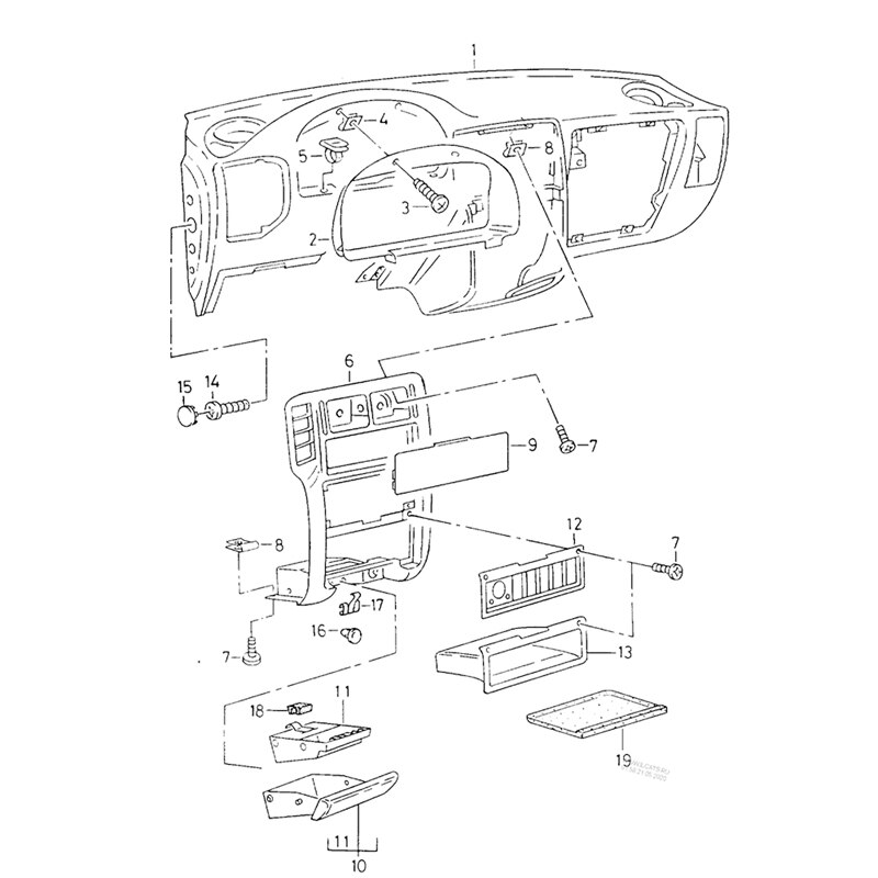 Console central interno traço ac ventilação de ar grade para-vw caddy ...
