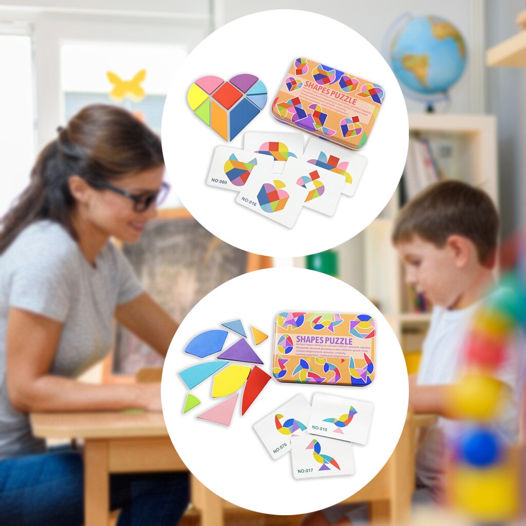 Tangram Puzzle 100 Patterns Shape Puzzles Jigsaw S... – Grandado