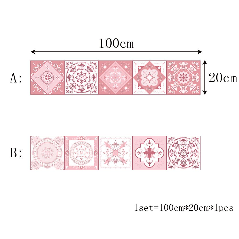 cz069 pink baroque brick stickers girly wall stick... – Grandado