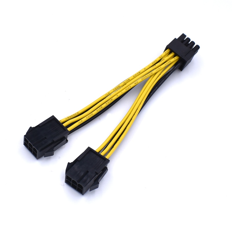 18awg Dual 6 Pin Female Naar 8 Pin Male Pci Expres Grandado