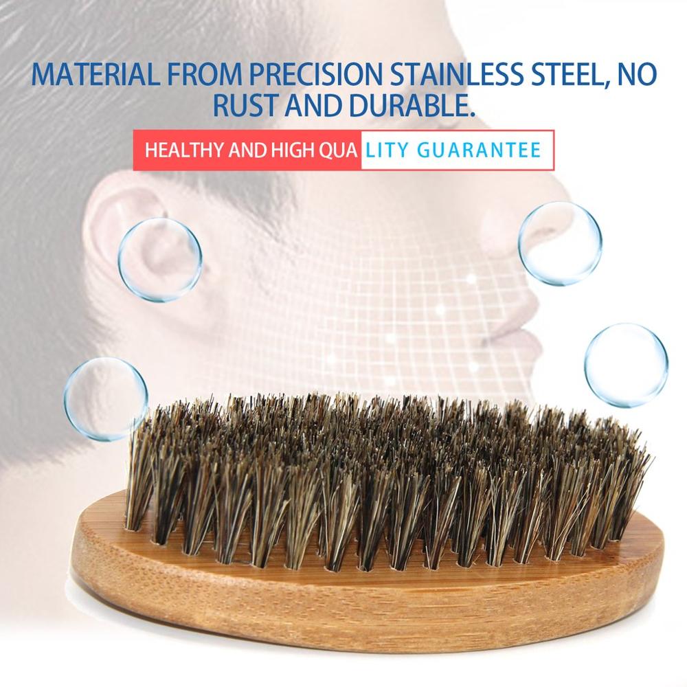 Men Boar Hair Bristle Beard Mustache Brush For Men... – Vicedeal
