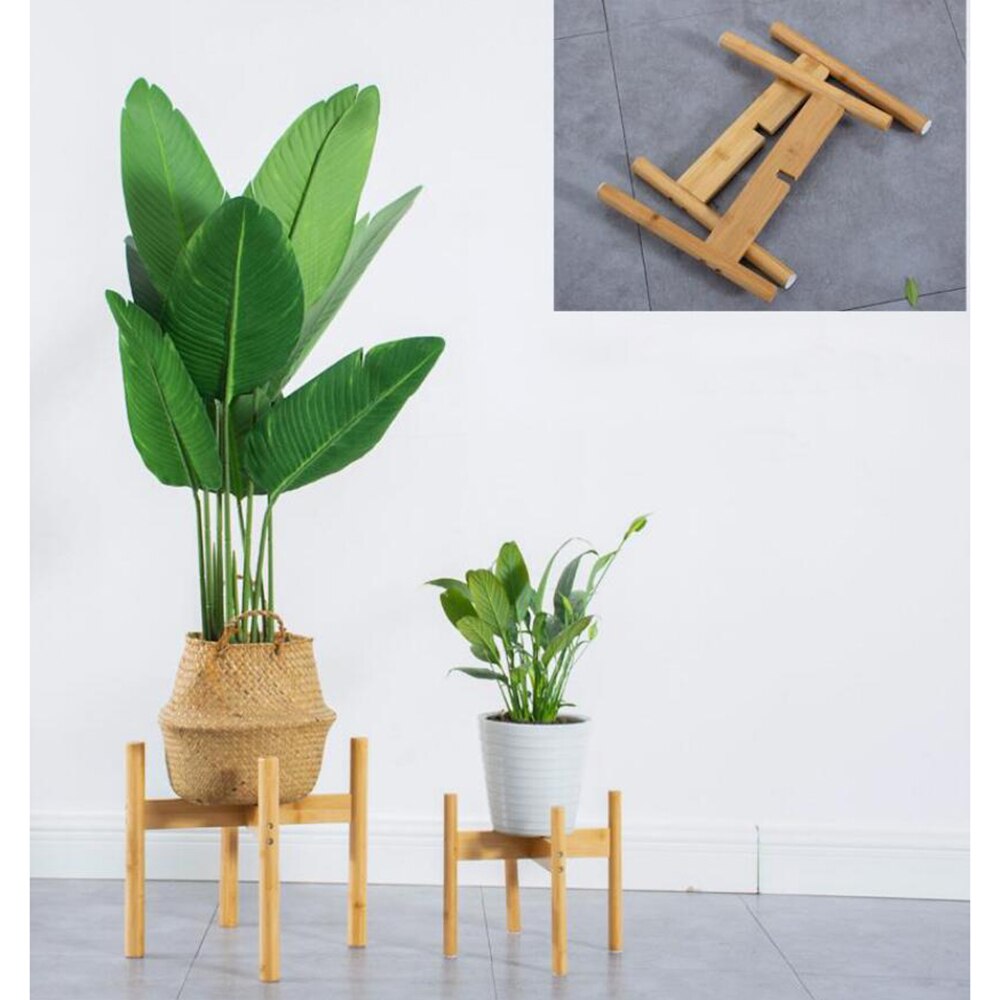Portable Single Bay Bamboo Flower Stand Durable Fo... – Grandado