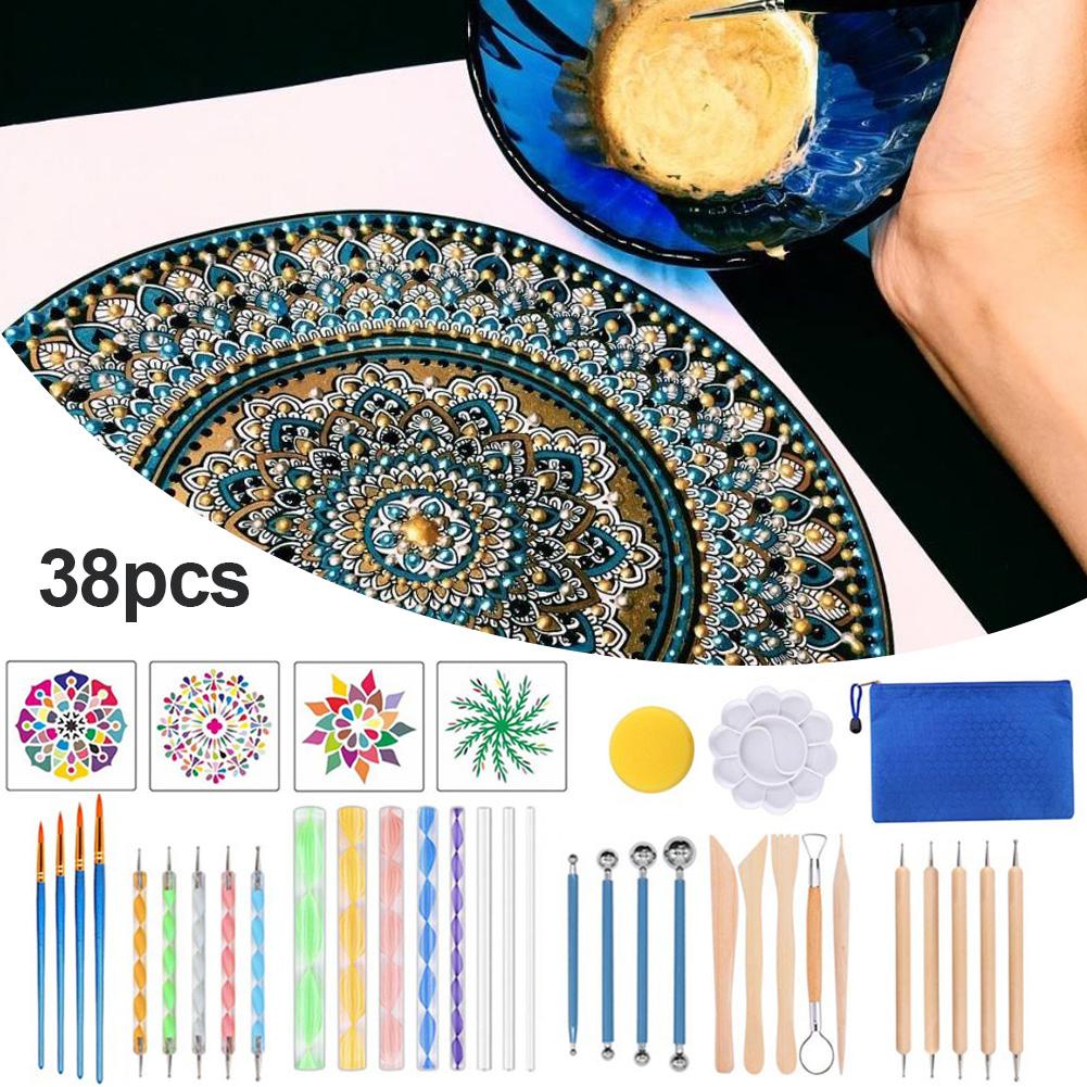 38PCS Mandala Stippling Tool Set Complete DIY Graf... – Grandado