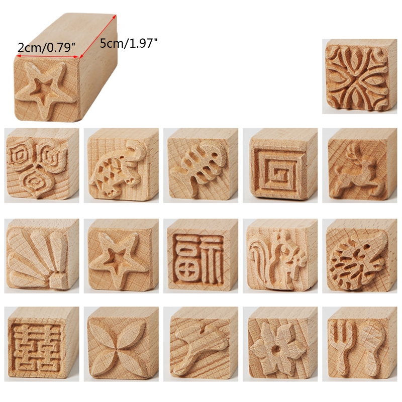 Wooden Pottery Stamp DIY Clay Tools Stamps Modelin... – Grandado
