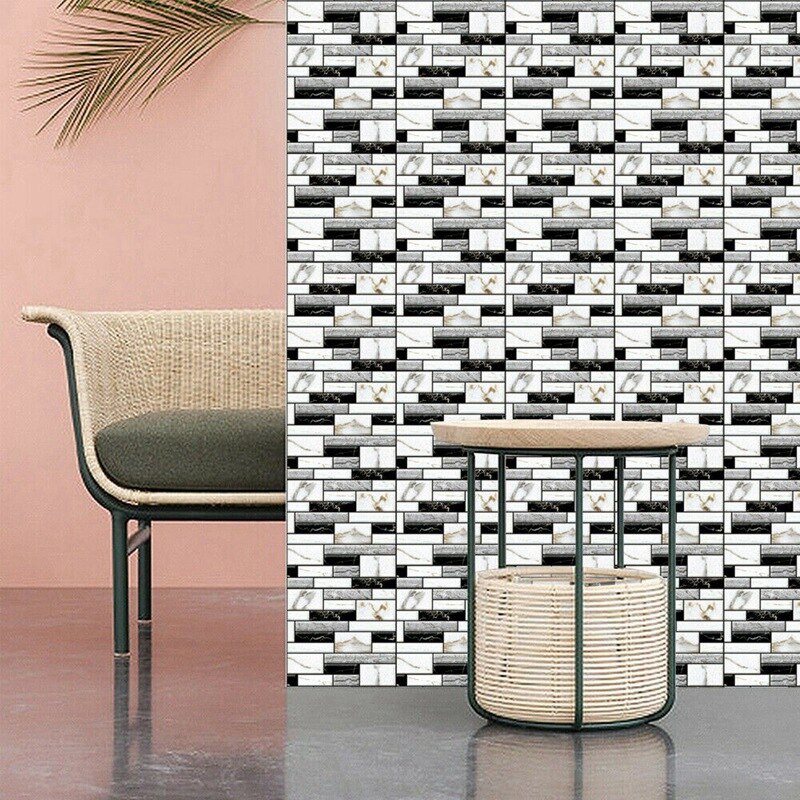 10 Pcs Wall Tile Sticker Home Bathroom Kitchen Bri... – Grandado