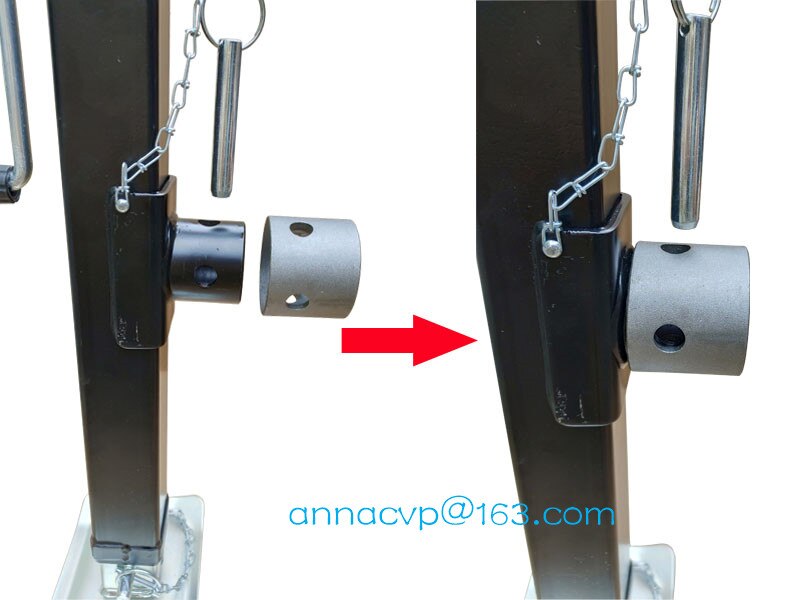 SQUARE PIPE MOUNT JACK WITH FOOTPLATE HEAVY DUTY U... – Vicedeal