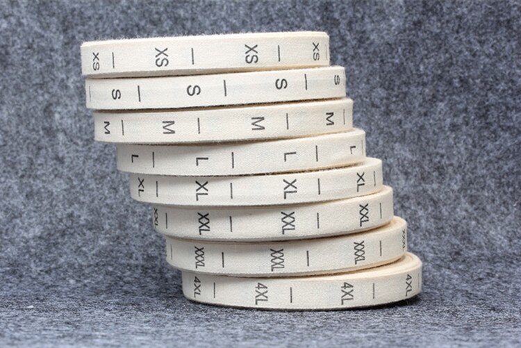 500pcs/roll Beige Cotton Size Labels Washable Soft... – Grandado