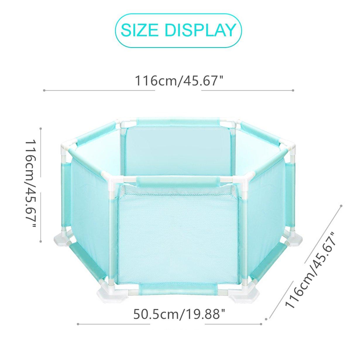 6 Sided Baby Playpens Washable Children Kids Ocean... – Grandado