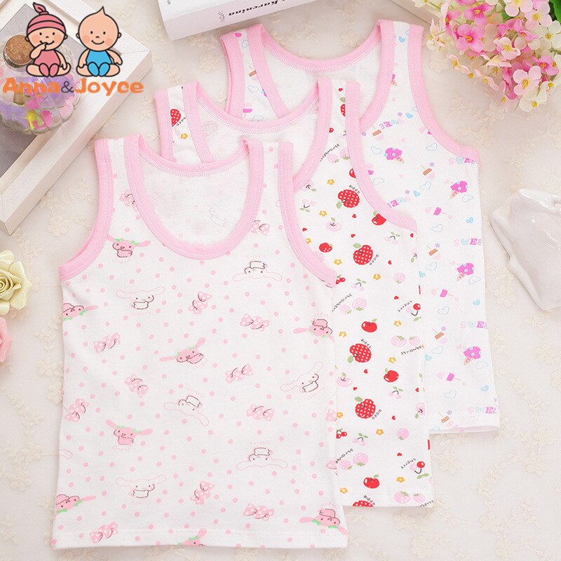 3Pc/Mix Leuke Meisjes Zomer Tanks 100% Katoenen Ve... – Vicedeal
