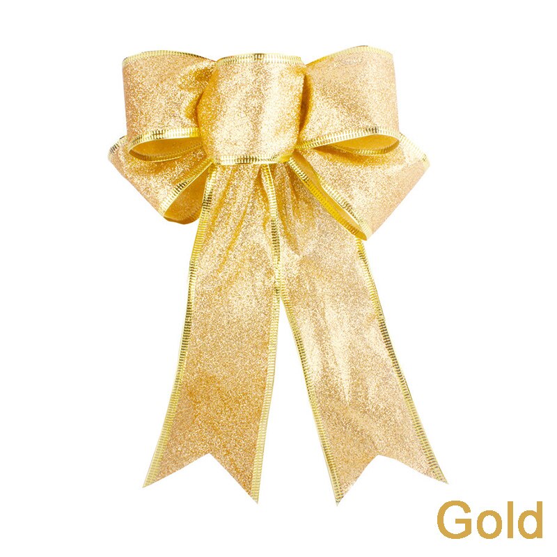 25CM Christmas Bows Gold Silver Glitter Bows For C... – Grandado