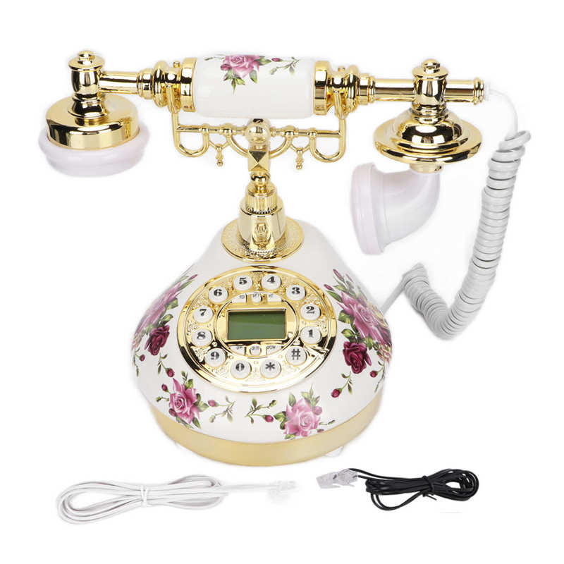 European Retro Landline Phone Ceramic Printing Tel... – Grandado