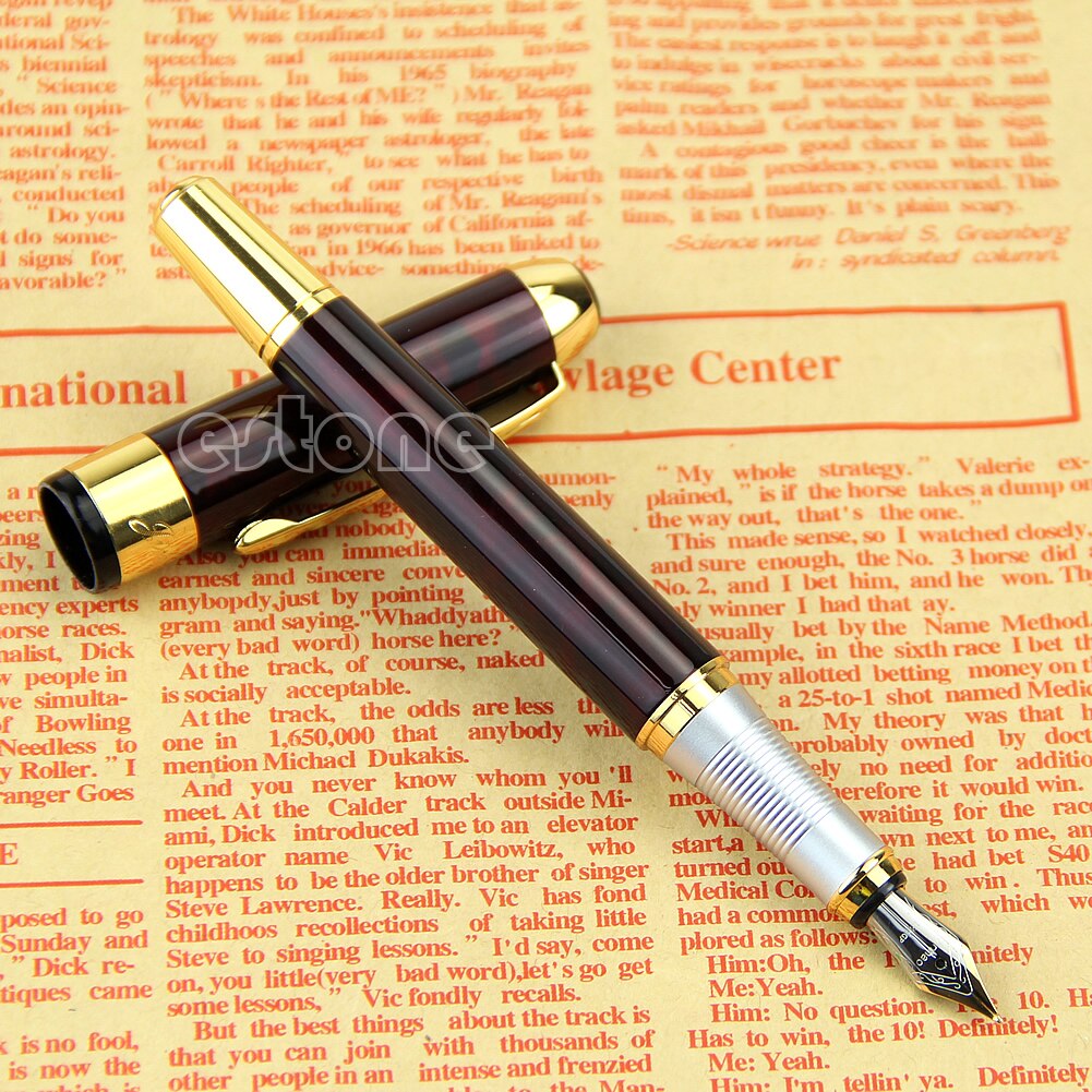 Jinhao X250 Fountain Pen Red Marble Medium Gold Ni... – Grandado
