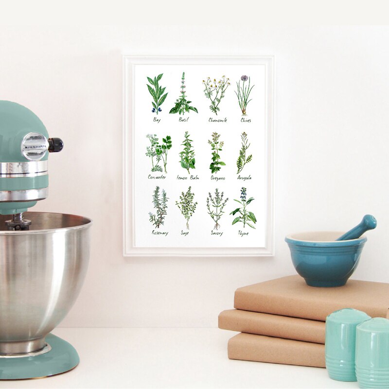 Art Decoration Botanical Chart Wall Art Poster Pri... – Grandado