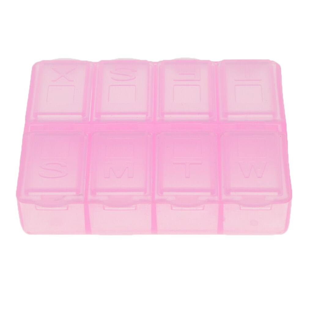 Portable Pill Organizer, Once-a-Day Pill Case - 8 ... – Vicedeal