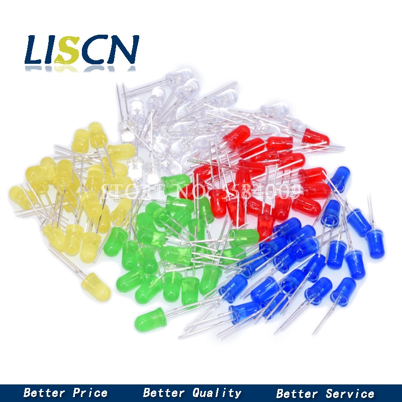 5 Colors*20PCS=100PCS / 1Color=100pcs F3 3mm LED D... – Grandado