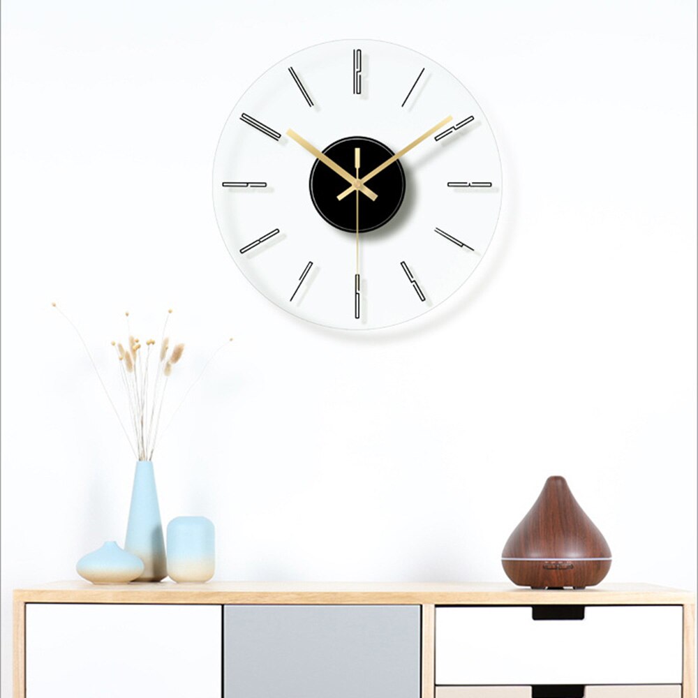 Simple Decorative Wall Clocks Glass Digital Wall C... – Grandado