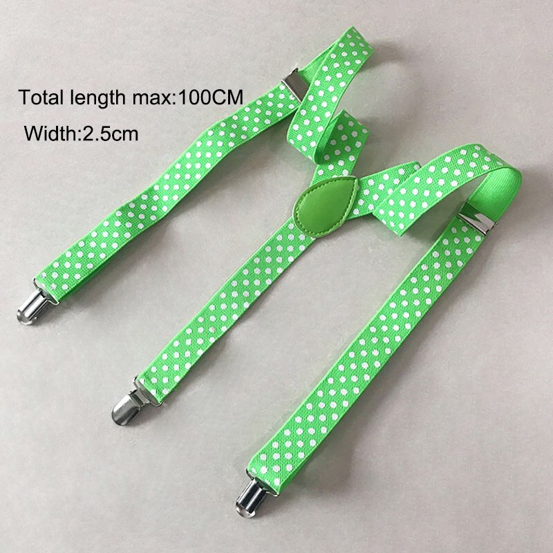 2.5cm Wide Polka Dot Pattern Polyester Suspenders ... – Vicedeal