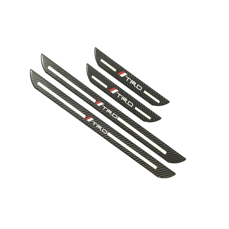4Pcs Set TRD Carbon Fiber Car Door Welcome Plate S... – Grandado