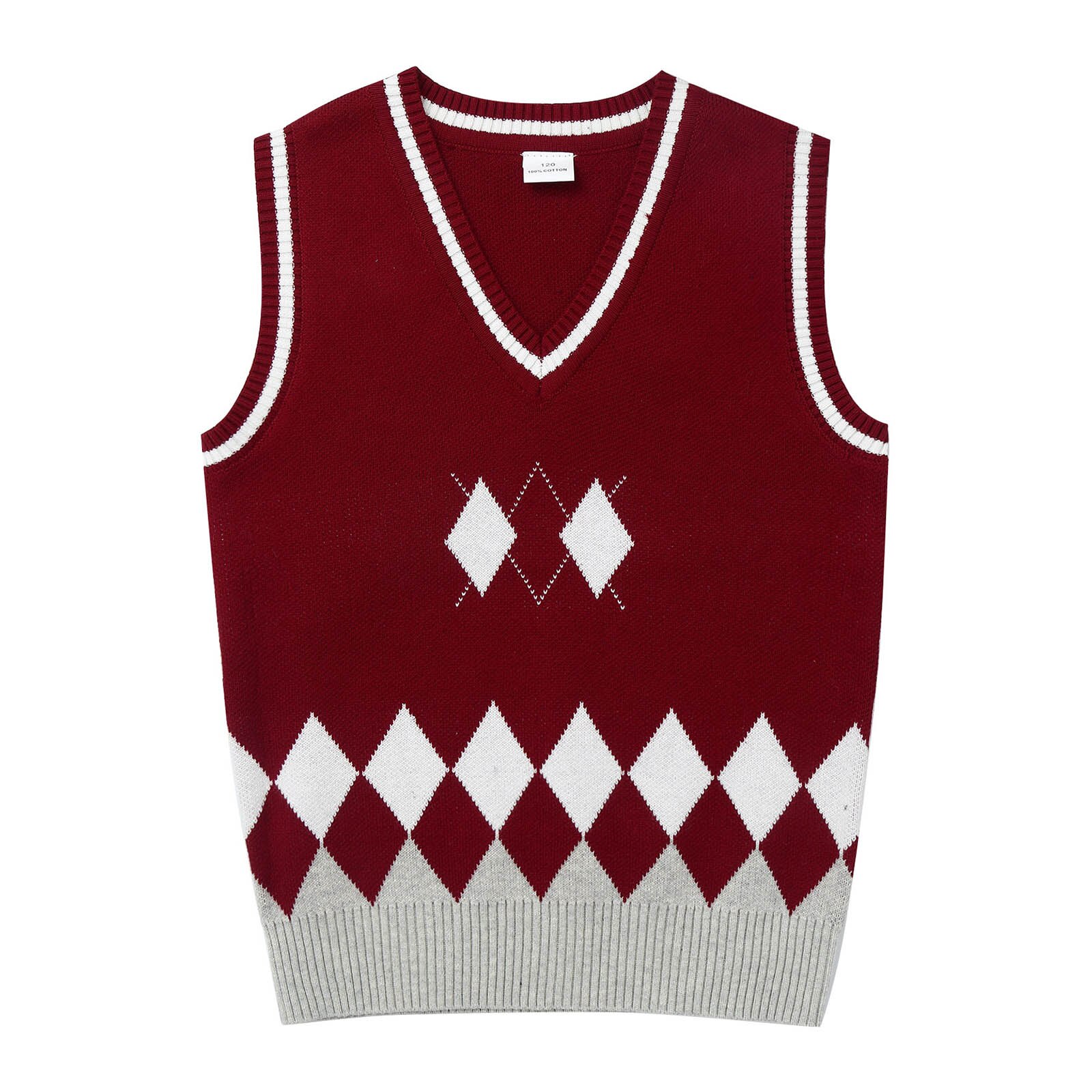 Kids Knitted Vest Sweater British Style Student Sc... – Grandado