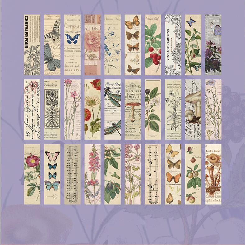 30pcs Vintage Bookmarks Chinese Style Paper Card A... – Grandado