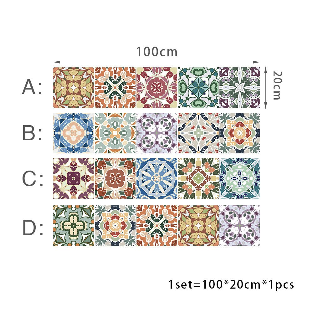 Waterproof Mediterranean Painted Stickers Kitchen ... – Grandado