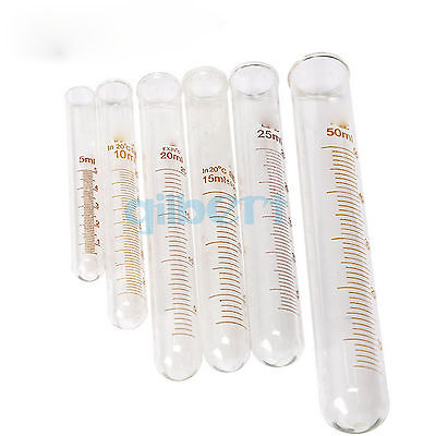 Lot(5) 2ml Lab Glass Test Tube Round Bottom with S... – Grandado