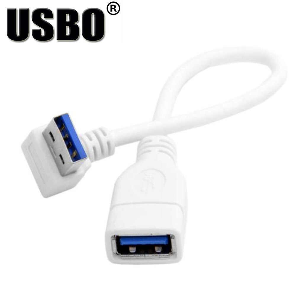 Lever witte 0.2m- hoekige usb 3.0 a-a verlengkabel... – Grandado
