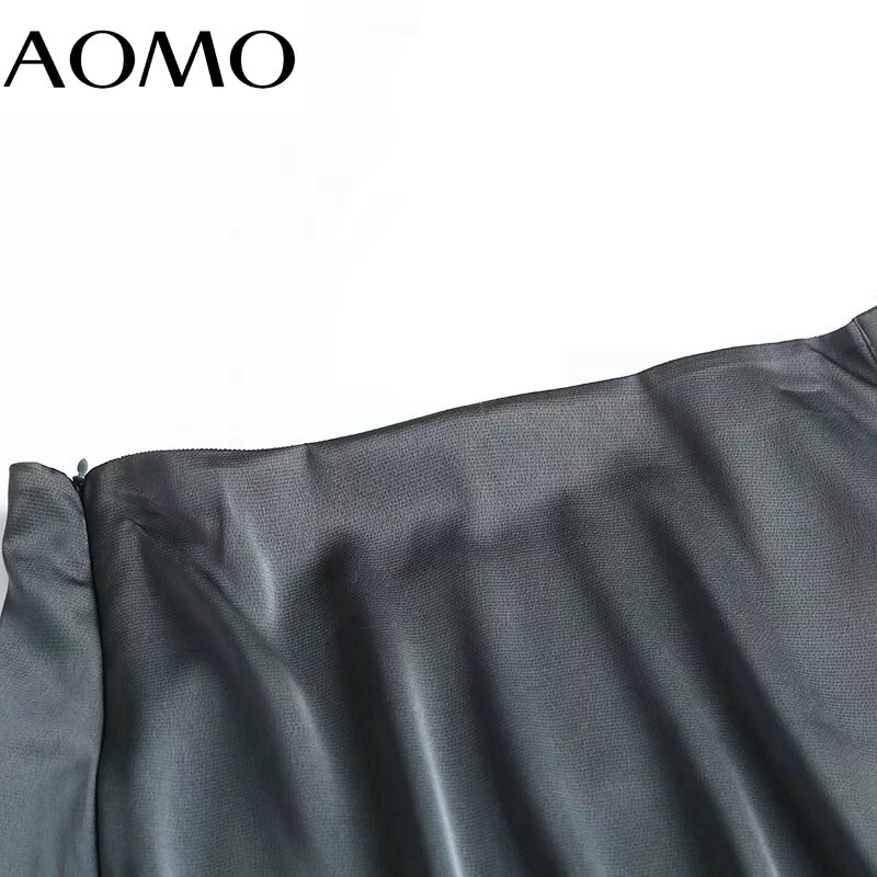 AOMO Women Green Buttons Decorate Midi Skirt Vinta... – Vicedeal