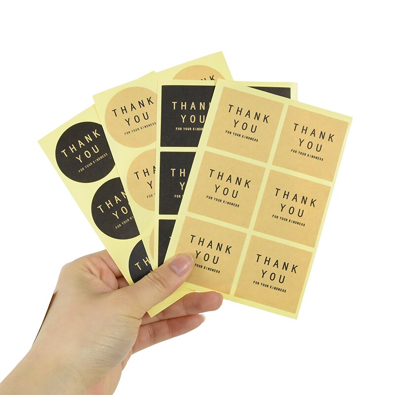 60/120pcs 4cm Thank You Sticker Labels Brithday Pa... – Grandado