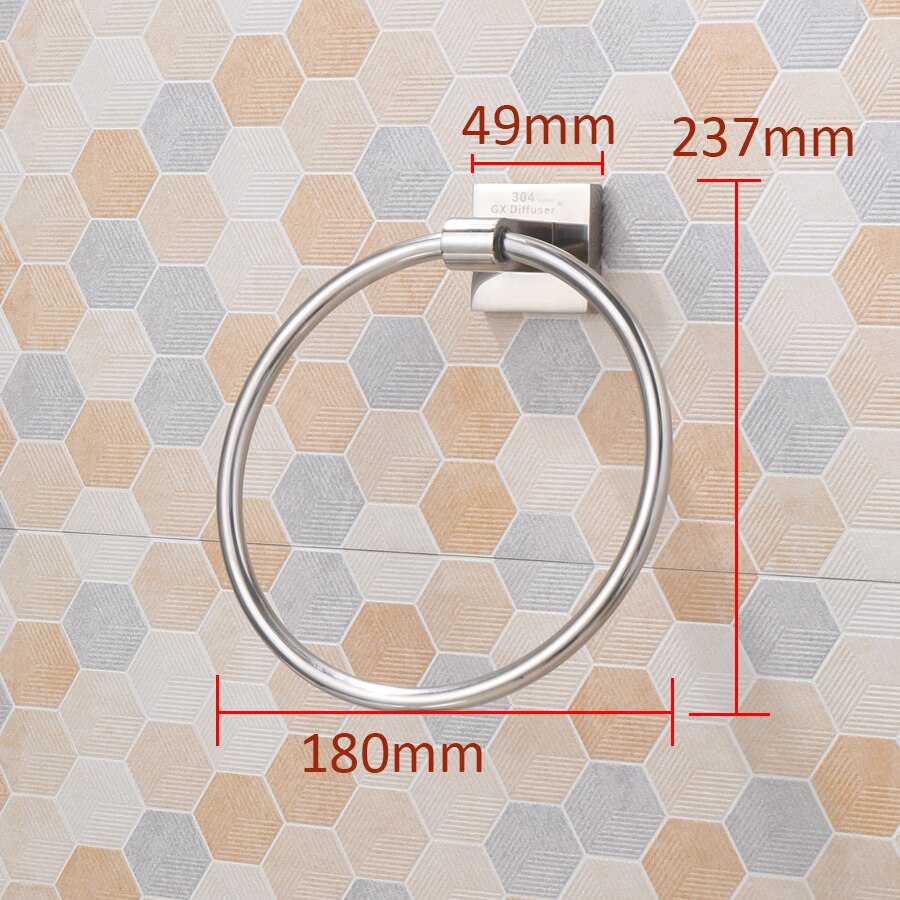 Towel Ring Silver Finished Hand Rack Roll Rail Bat... – Vicedeal